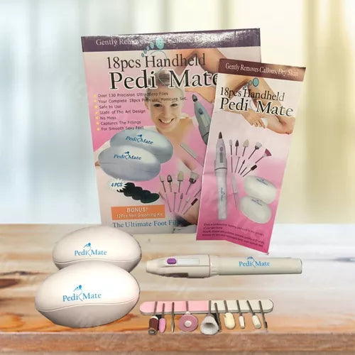 Kit Pedicure Pulidor Uñas Limas Ergonómico Pedi Mate 180cs